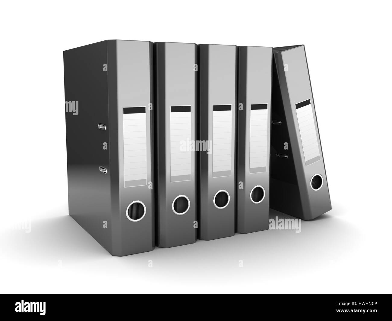 3d illustration of archive folders over white background Stock Photo ...