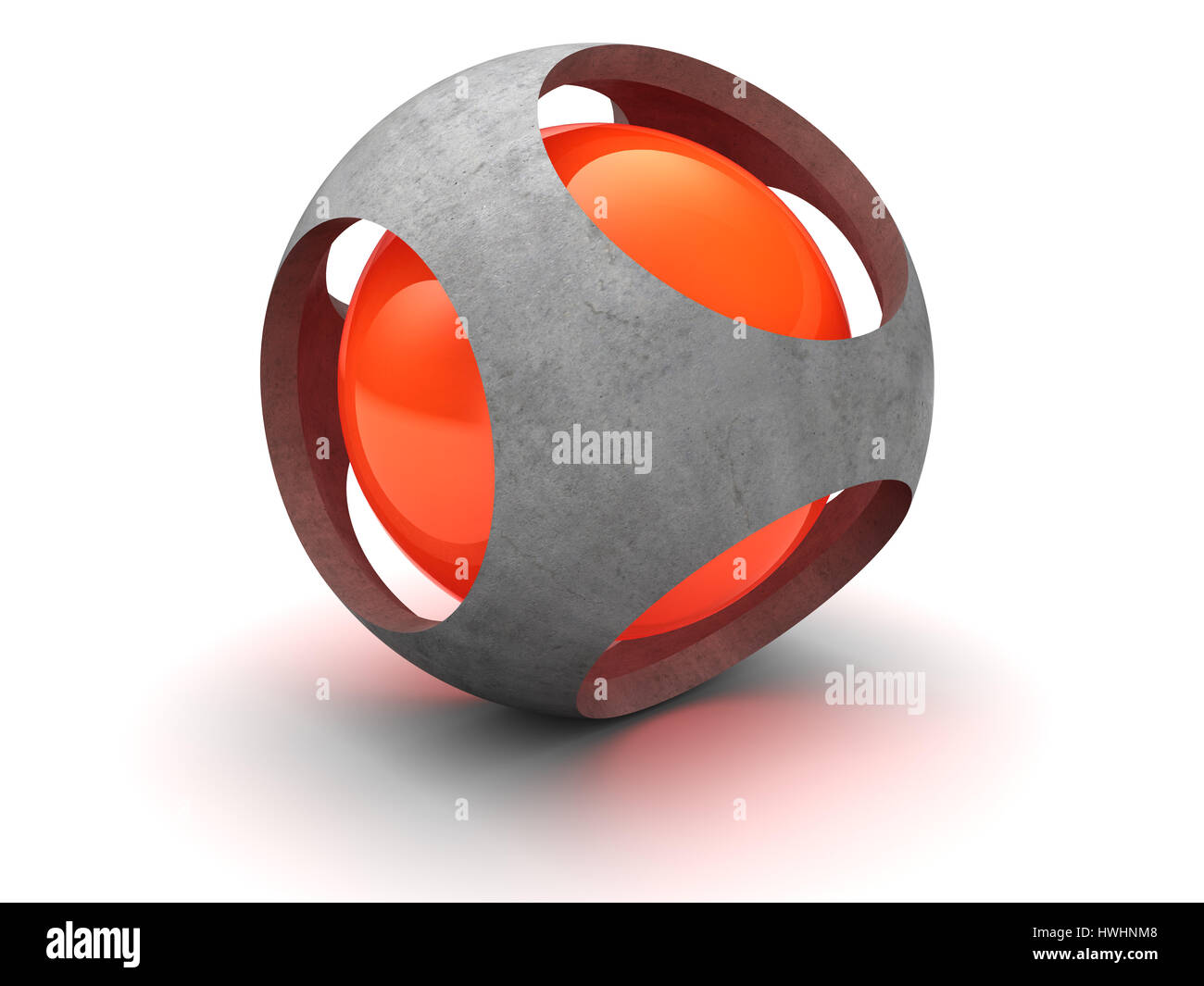 abstract 3d illustration of futuristic sphere structure Stock Photo - Alamy