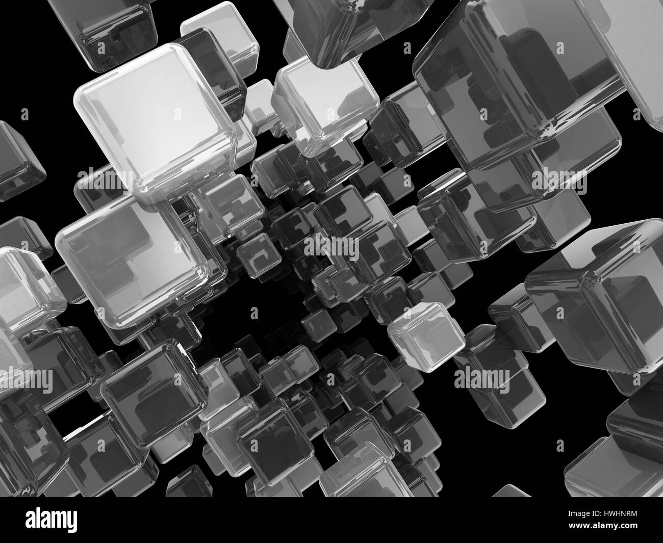 abstract 3d illustration of metal cubes background Stock Photo - Alamy