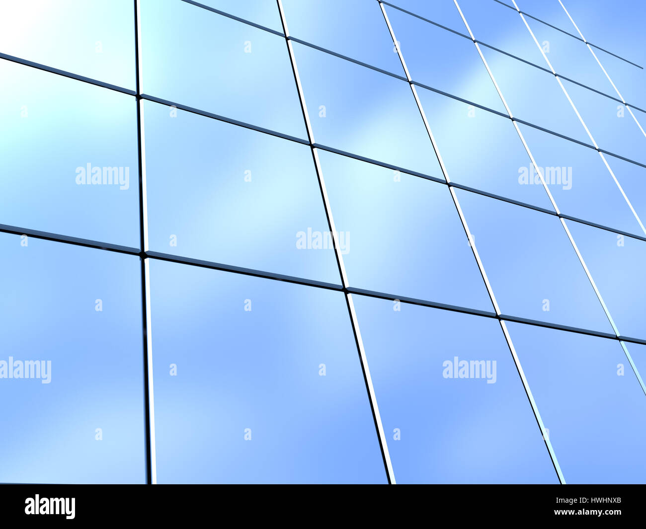 3d illustration of skyscraper glass wall background Stock Photo - Alamy