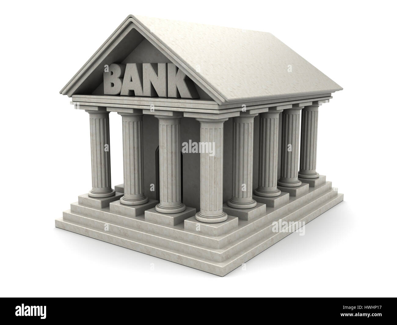 3d illustration of bank building Stock Photo - Alamy