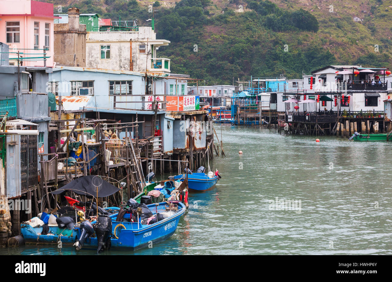 Tai O, Hong Kong - March 13, 2017: typical stilt houses in Tai O. Tai O ...