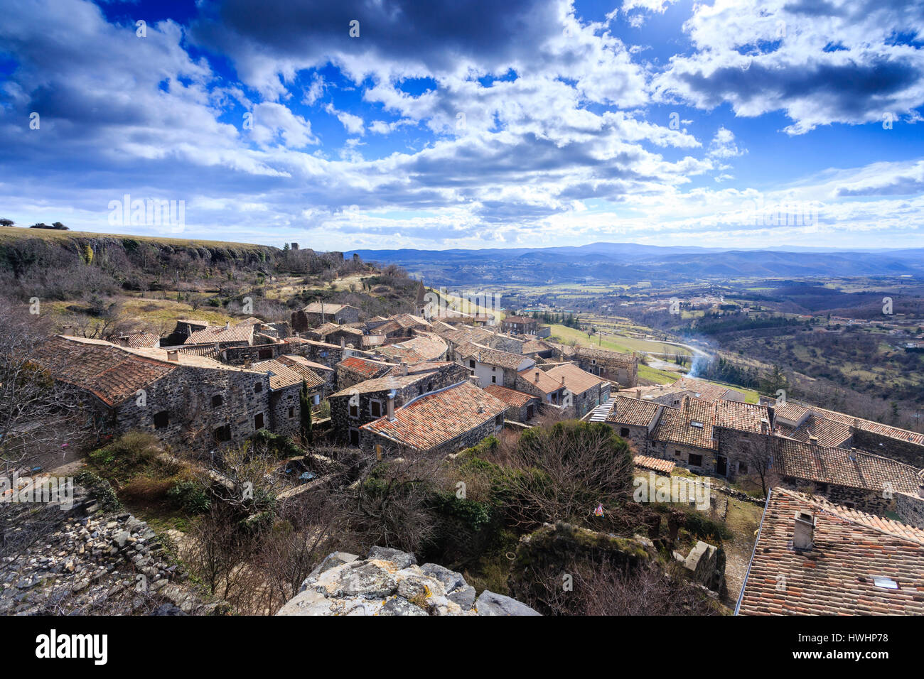 France, Ardeche, Mirabel, the village Stock Photo - Alamy