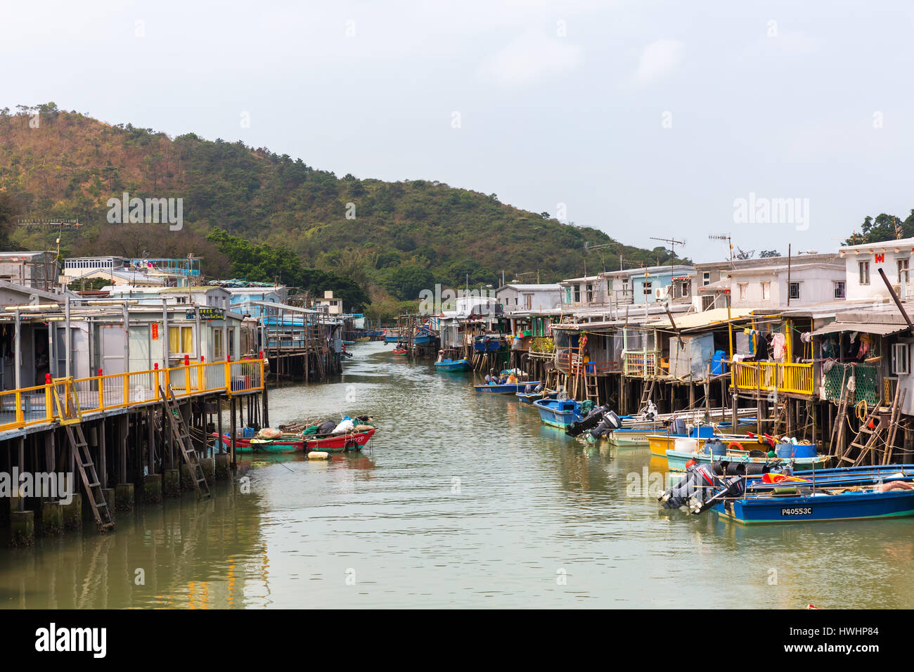 Tai O, Hong Kong - March 13, 2017: typical stilt houses in Tai O. Tai O ...