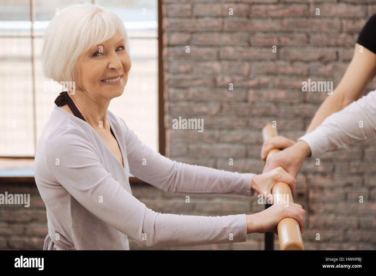 The most optimistic student ever. Cheerful capable retired woman ...