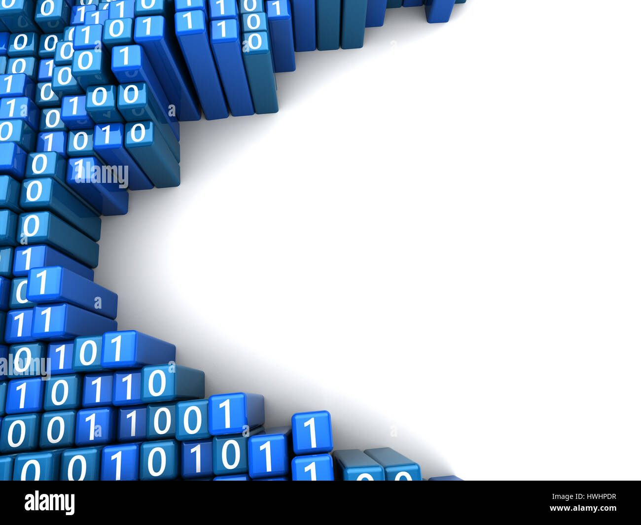 3d illustration of background with binary data and copy space Stock Photo - Alamy