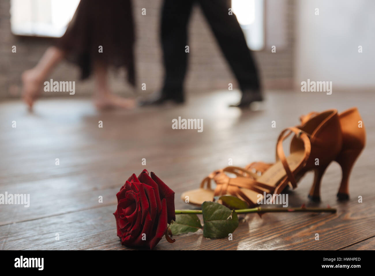 Dance of love. Proficient artistic masterful dance couple tangoing ...