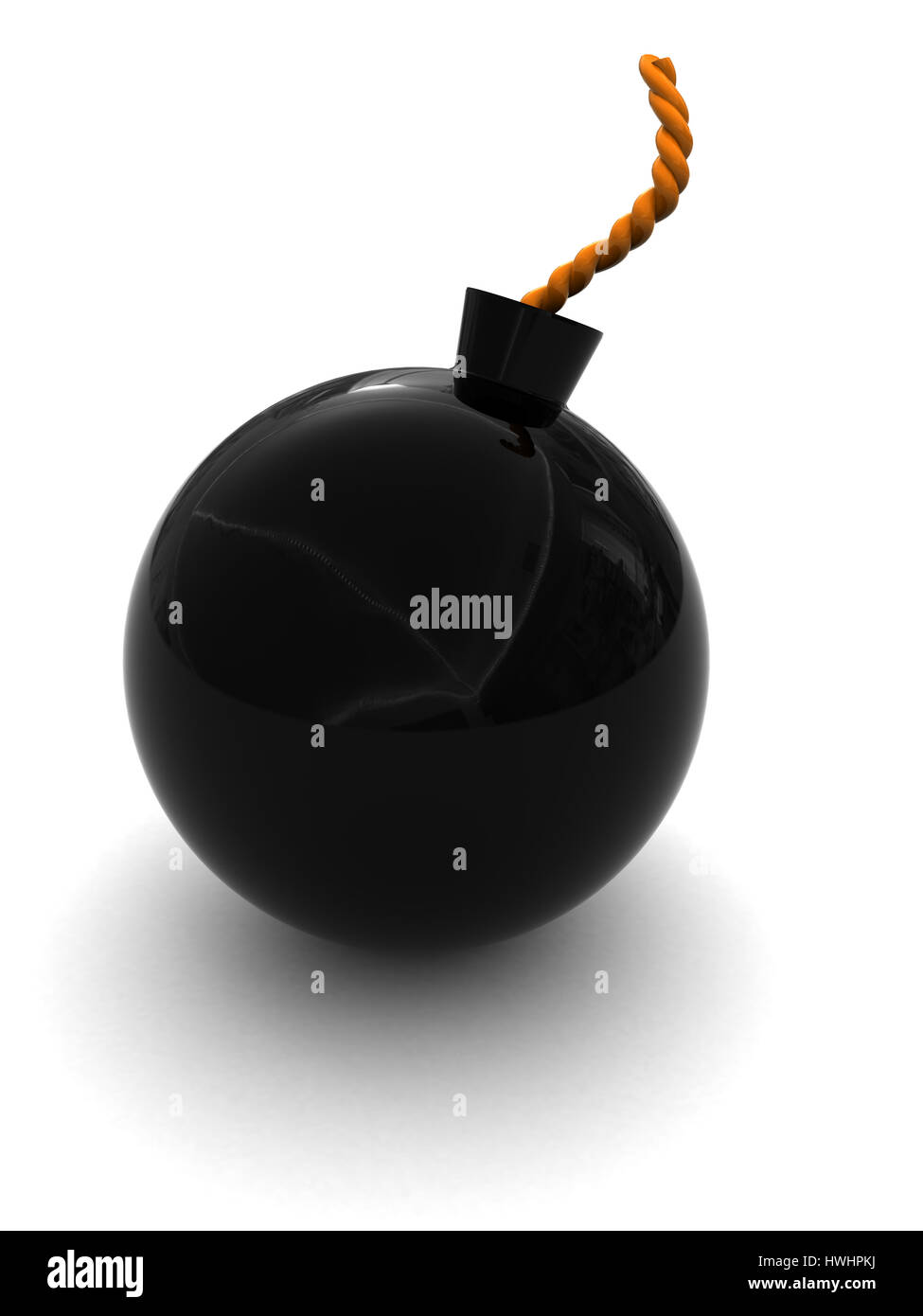 3d illustration of bomb over white background Stock Photo - Alamy
