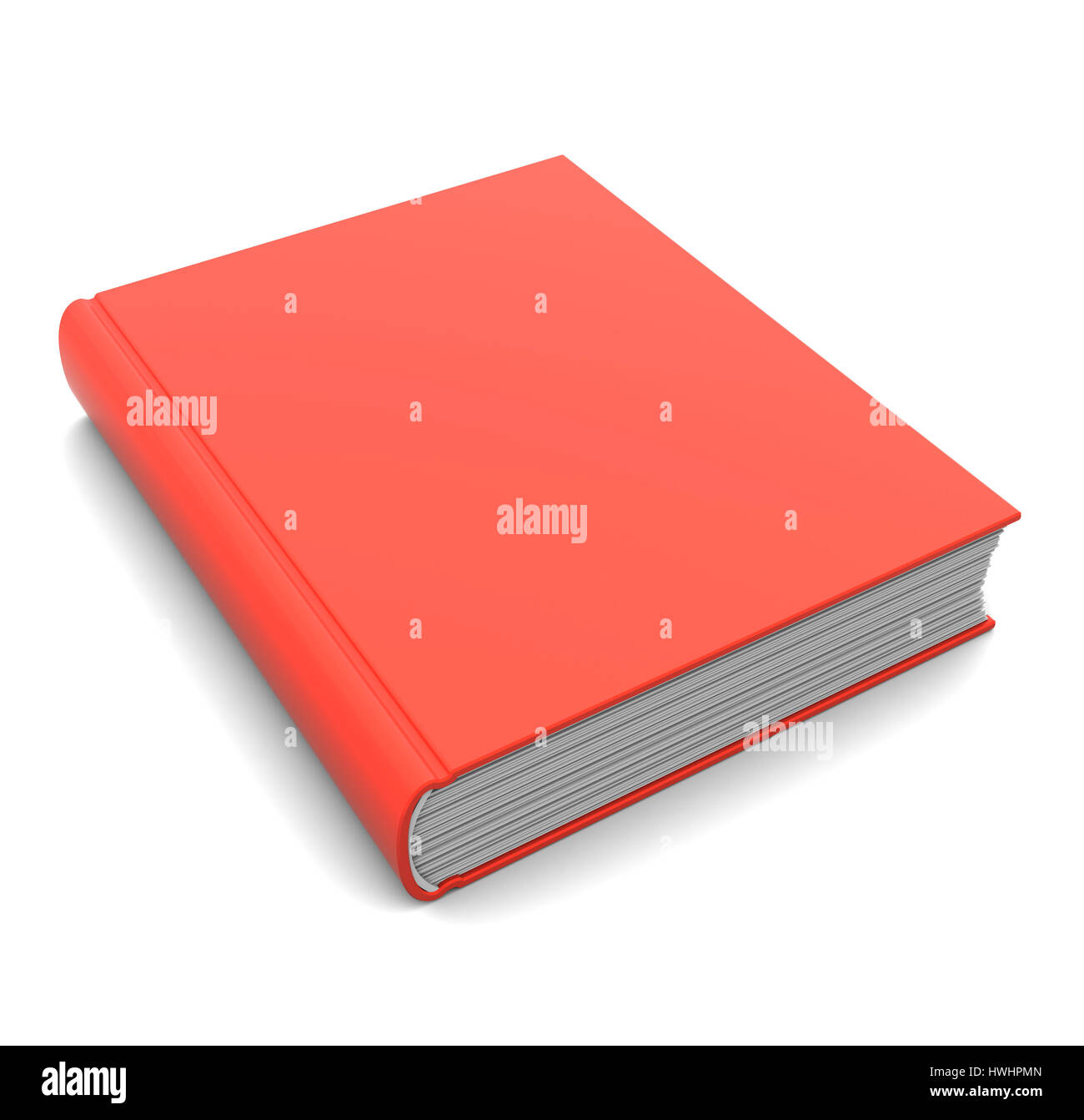 3d illustration of closed red book over white background Stock Photo ...