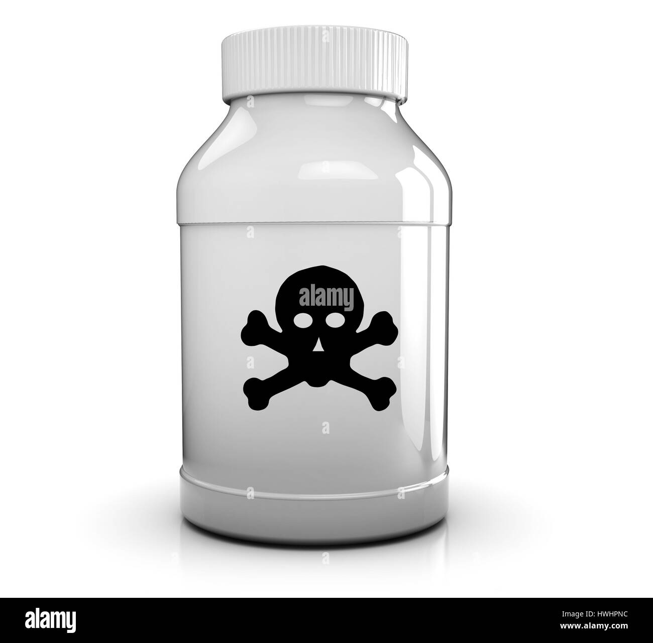 3d illustration of poison bottle over white background Stock Photo - Alamy