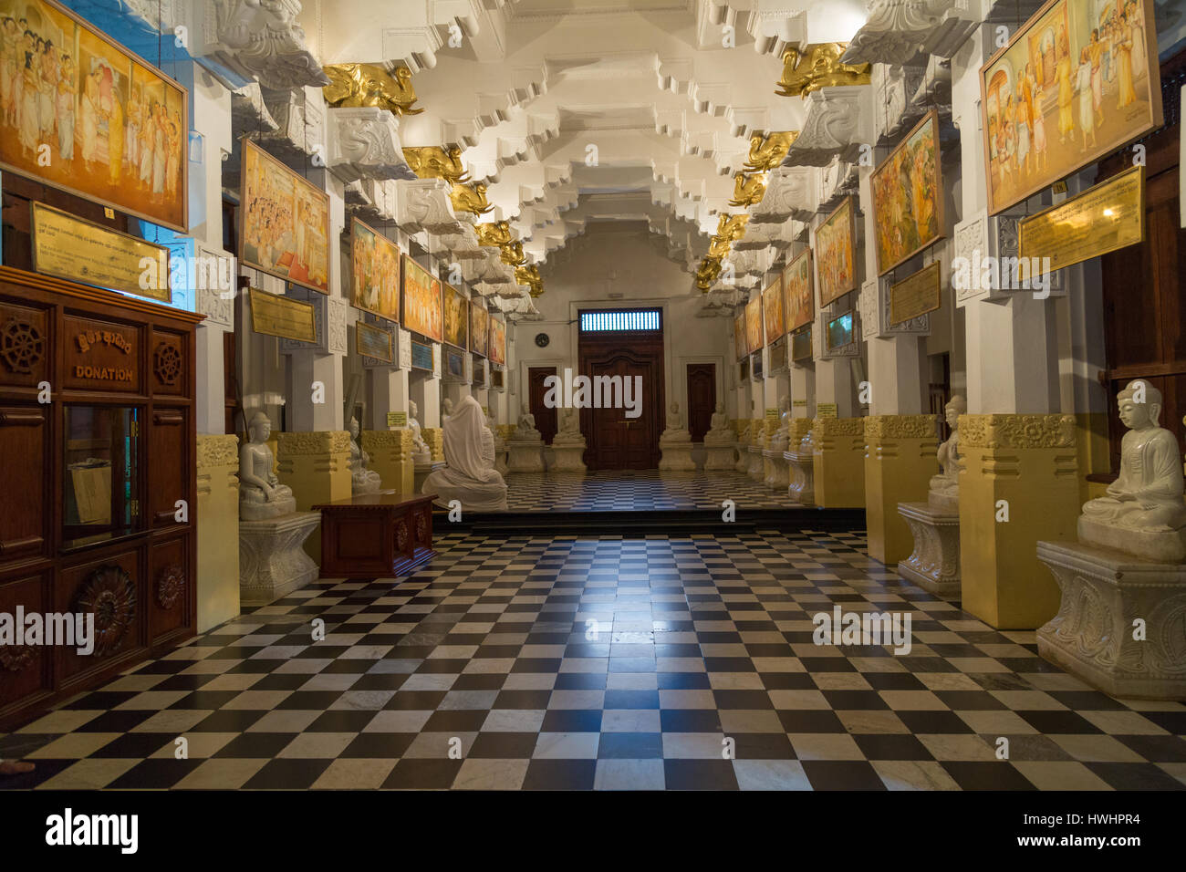 Temple of the Sacred Tooth Relic - Just north of the lake, the golden ...