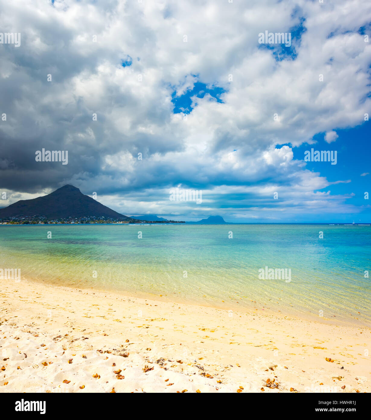 Sandy tropical Wolmar beach at sunny day. Mauritius Stock Photo - Alamy
