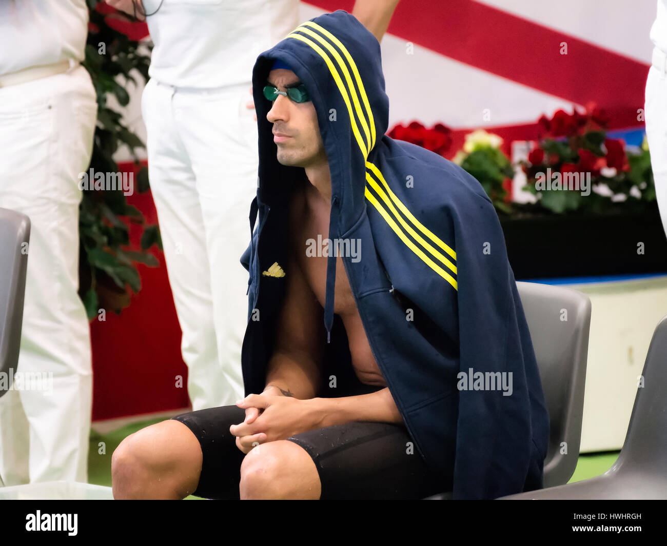 MILAN, ITALY - March 10, 2017: Filippo Magnini swimmer during 7th ...