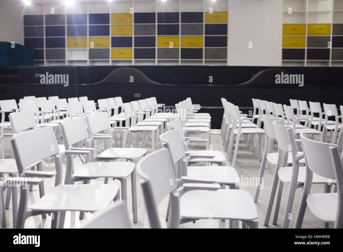 Empty conference-hall in modern educational institution Stock Photo - Alamy