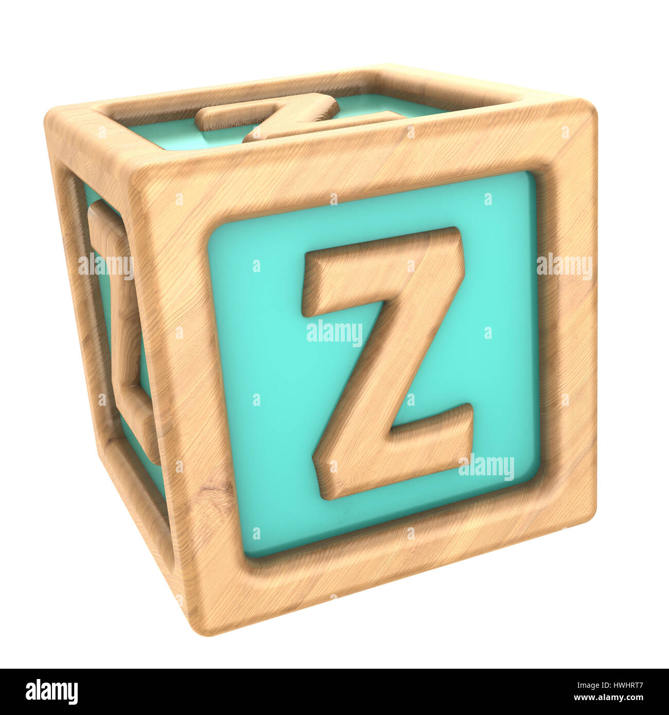 3d illustration of cube with sign 'z' on it Stock Photo - Alamy