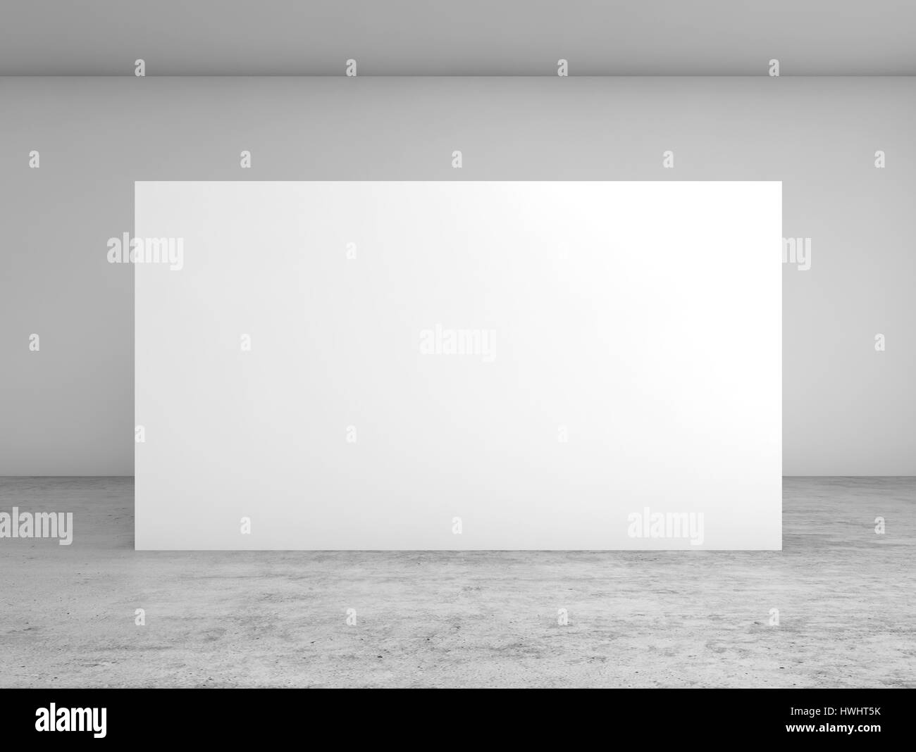 Abstract empty white interior background, blank banner stand on ...