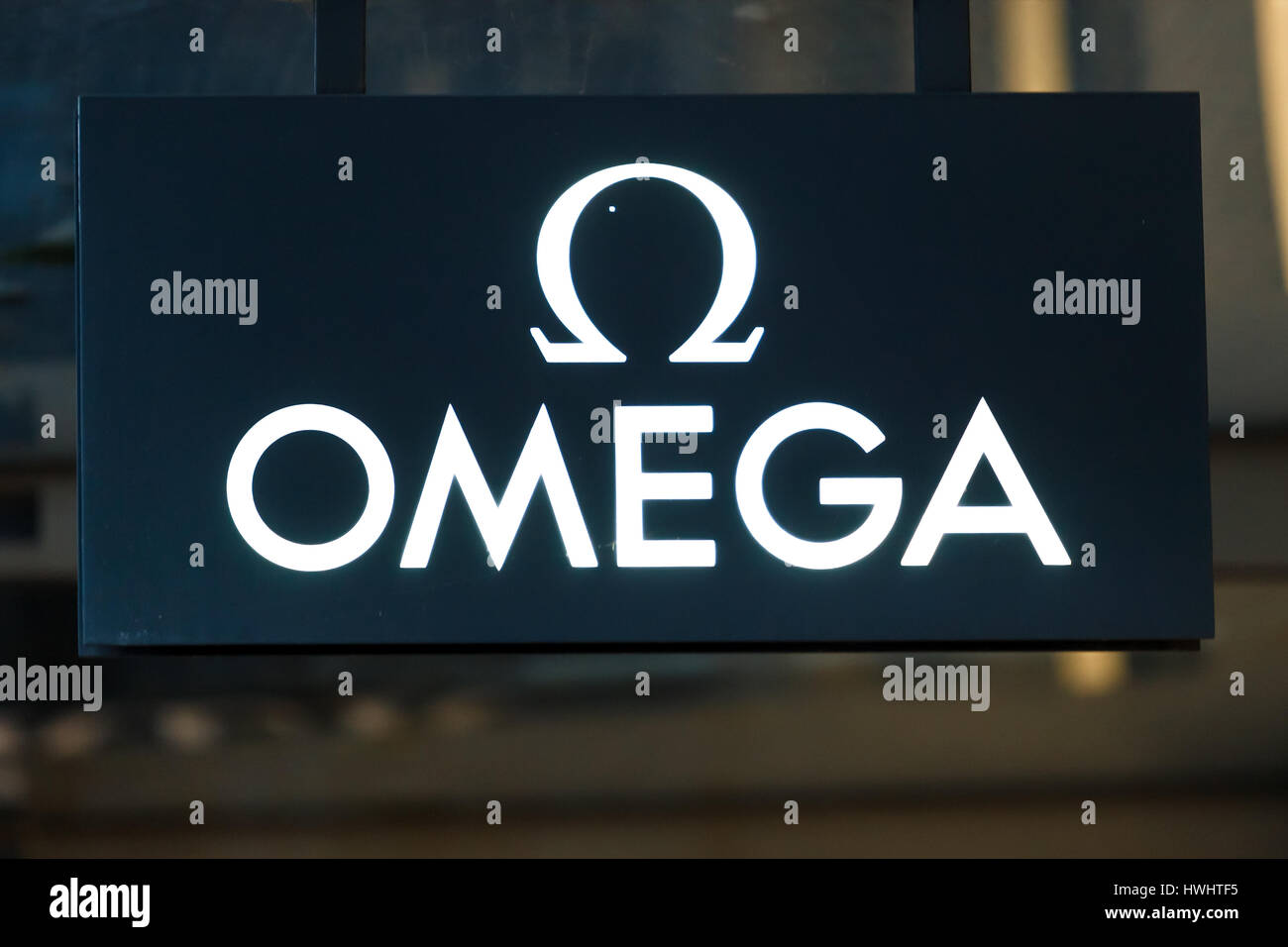 Zurich, Switzerland - 04 November, 2016: Omega store. Omega SA is a ...