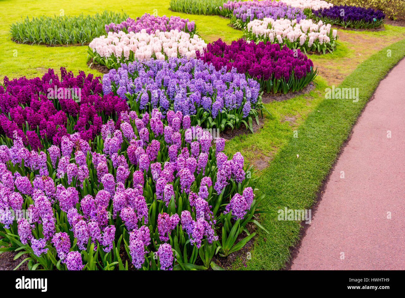 Spring Formal Garden. Beautiful garden of colorful flowers Stock Photo ...