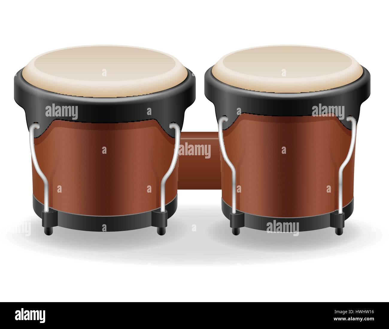 bongo drums musical instruments stock vector illustration isolated on ...