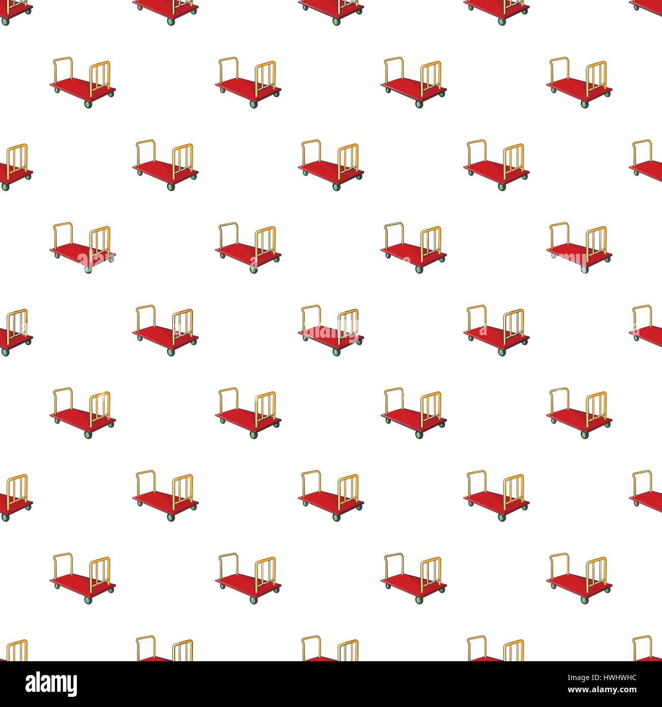 Baggage cart pattern, cartoon style Stock Vector Image & Art - Alamy