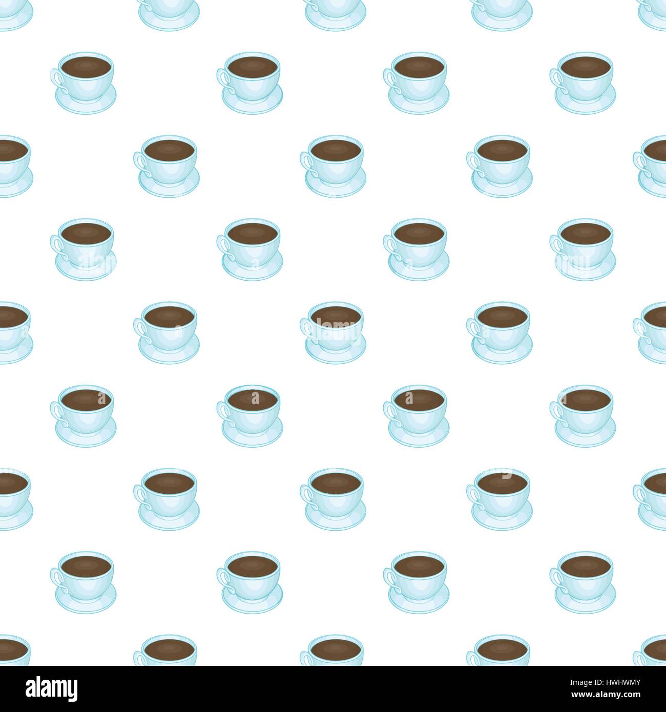 Coffee cup pattern, cartoon style Stock Vector Image & Art - Alamy