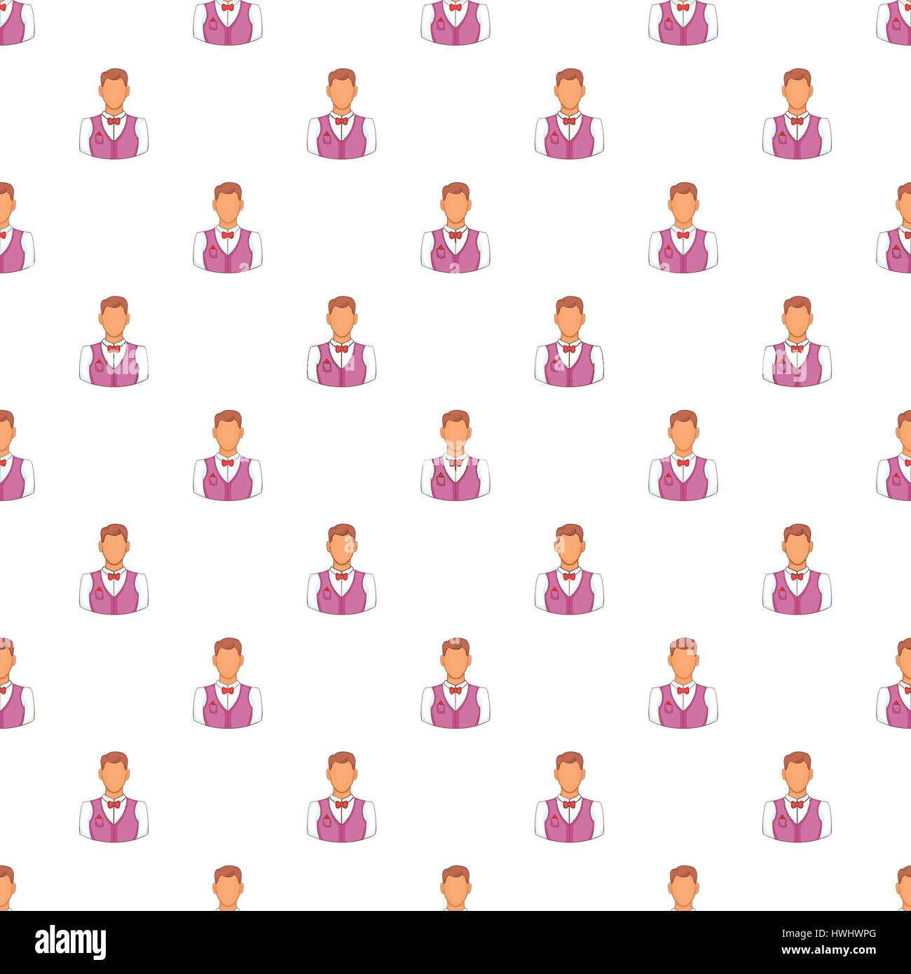 Waiter pattern, cartoon style Stock Vector Image & Art - Alamy