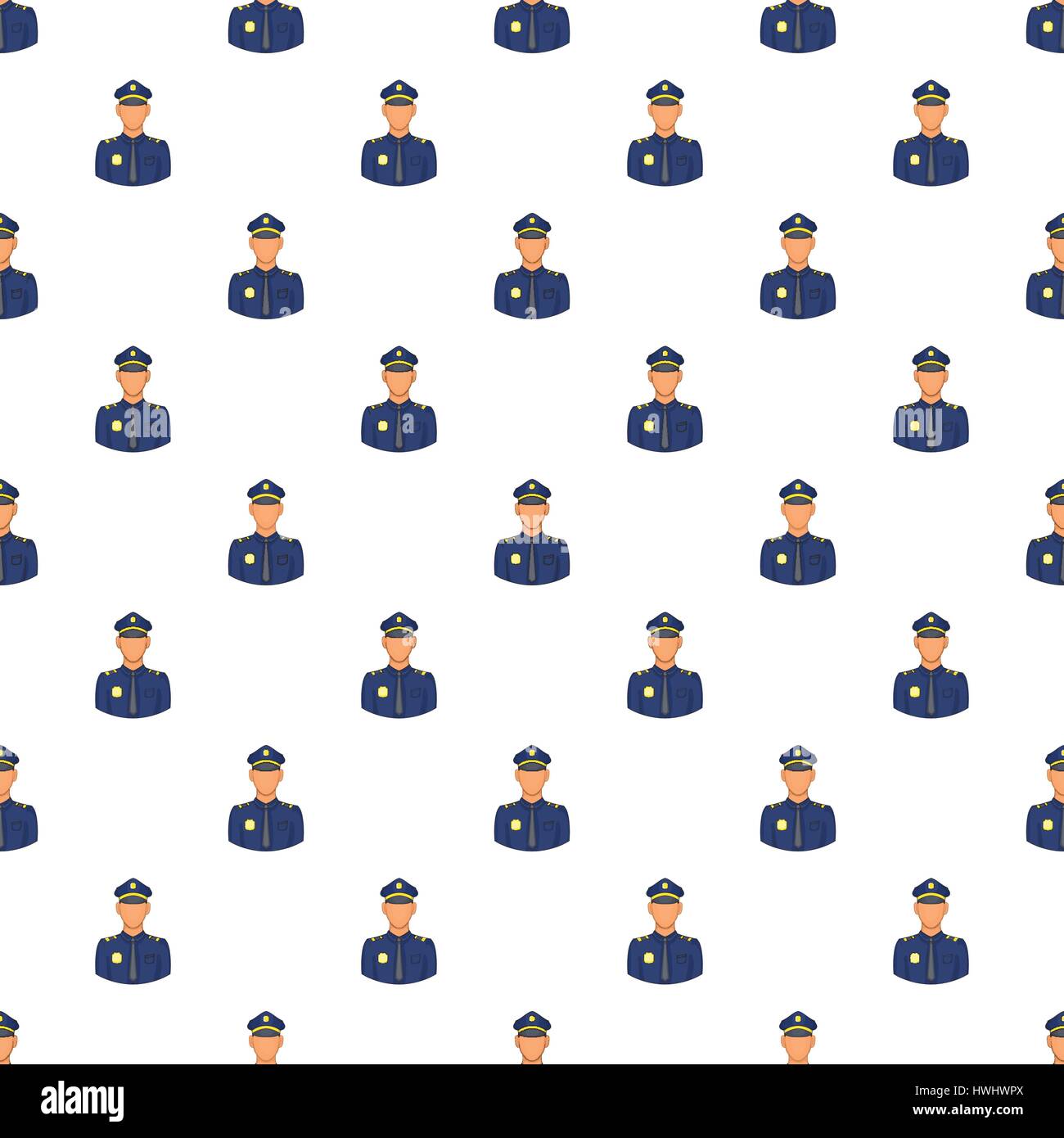 Policeman pattern, cartoon style Stock Vector Image & Art - Alamy