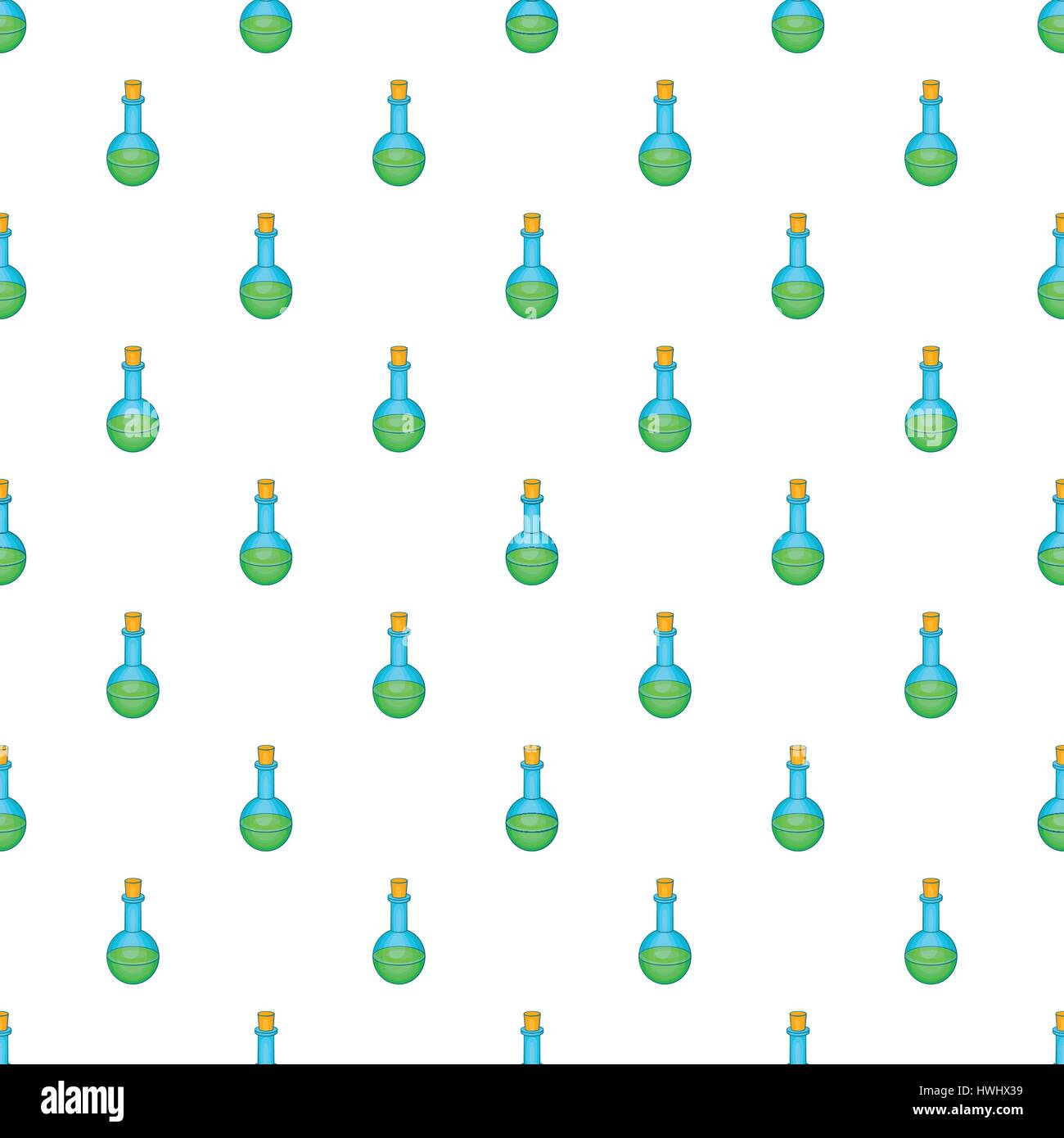 Flask of liquid pattern, cartoon style Stock Vector Image & Art - Alamy