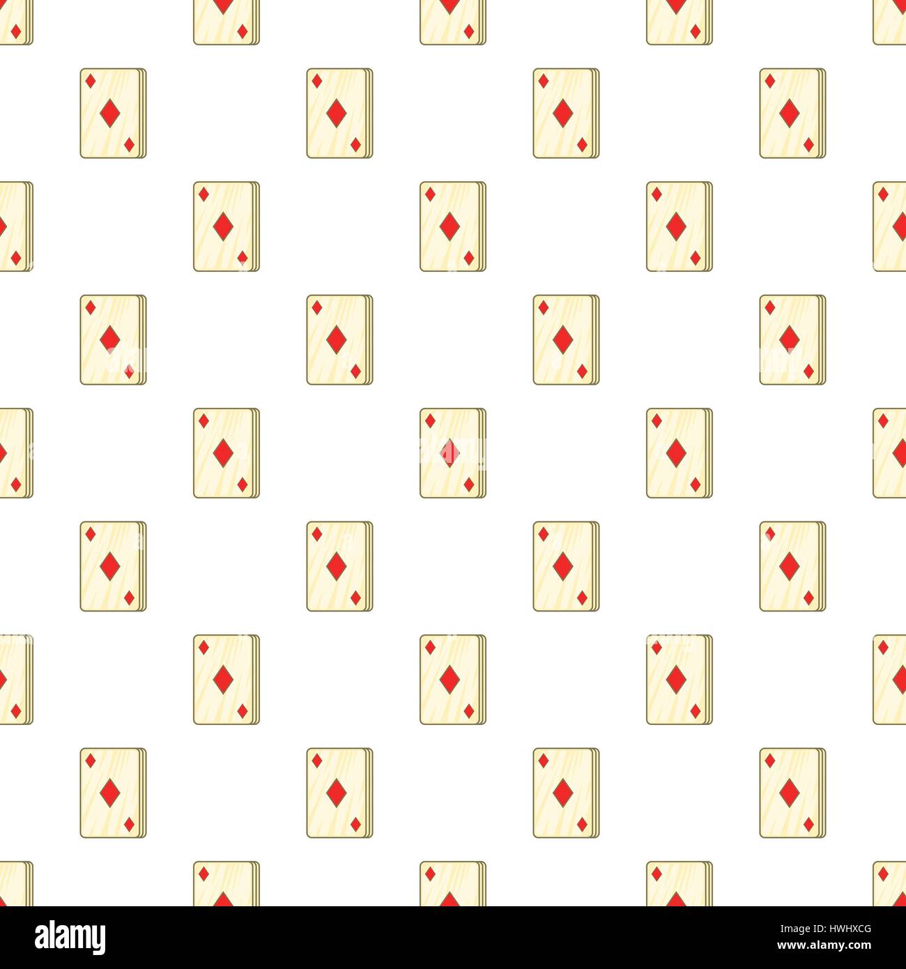 Playing card diamonds pattern, cartoon style Stock Vector Image & Art ...