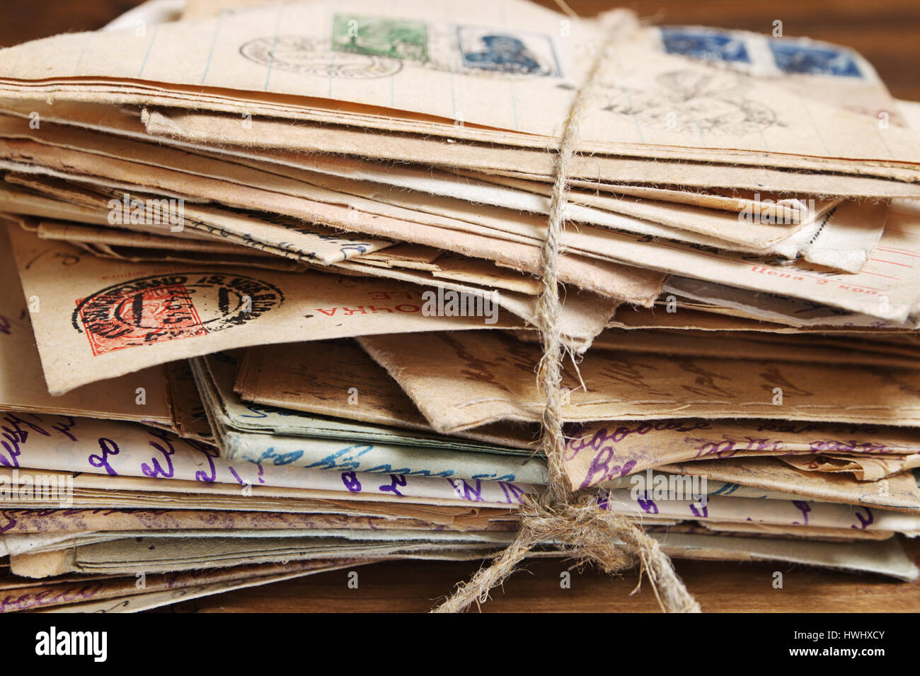 Old letters bundle hi-res stock photography and images - Alamy