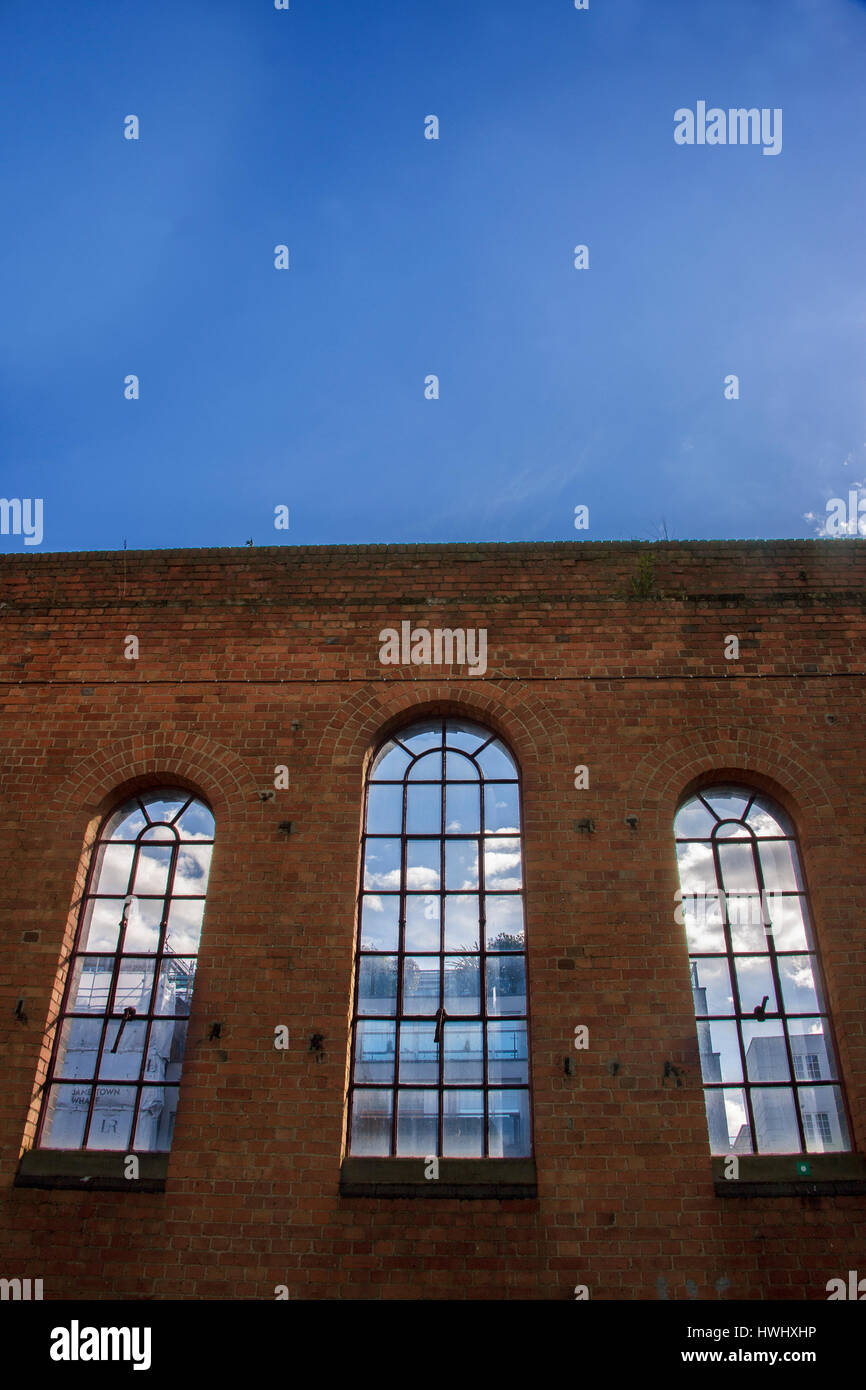 Industrial arched windows show sky hi-res stock photography and images ...