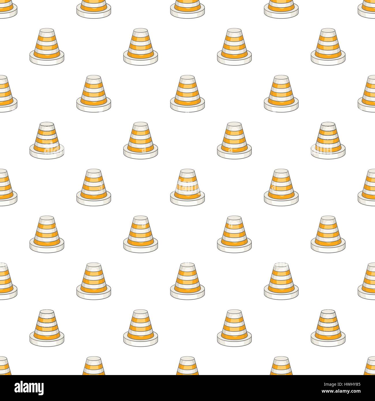 Traffic cone pattern, cartoon style Stock Vector Image & Art - Alamy
