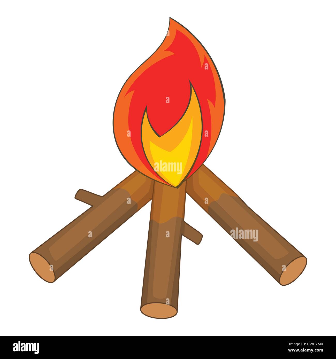 Burning bonfire icon, cartoon style Stock Vector Image & Art - Alamy