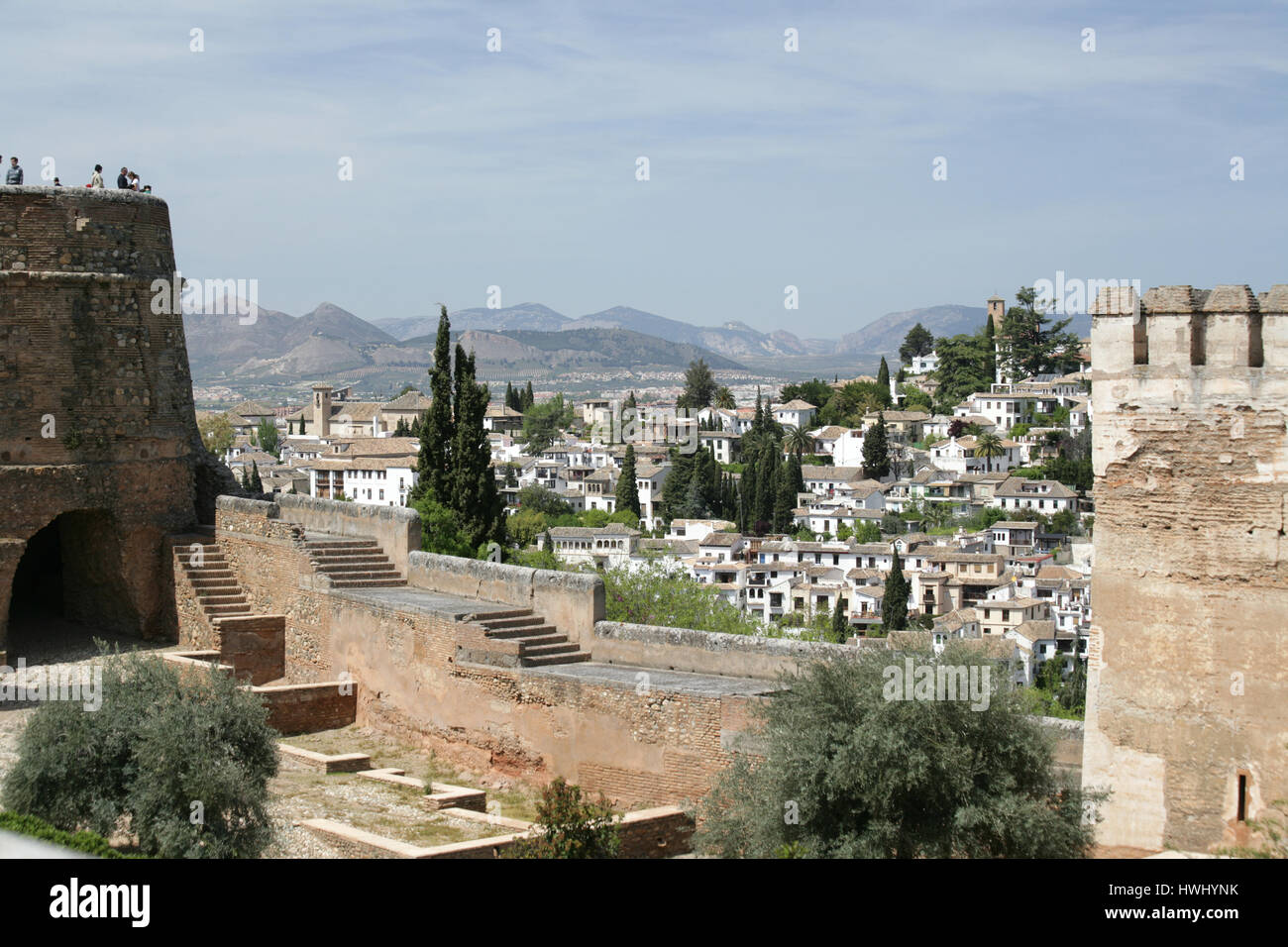 Albayzín (also Albaicín,) from the walls of The Alhambra. Granada ...