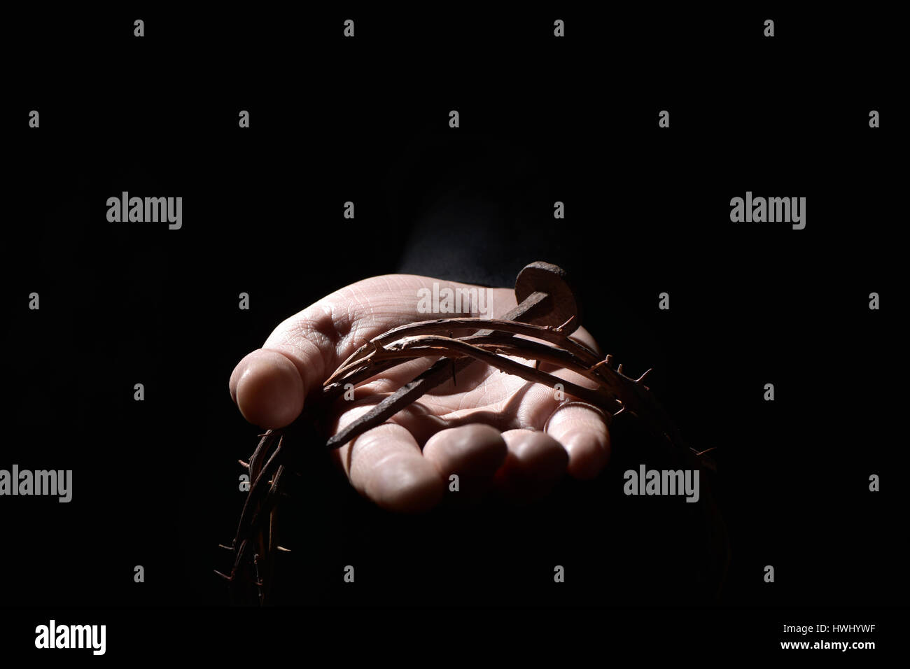 Hand crucified nail hi-res stock photography and images - Alamy