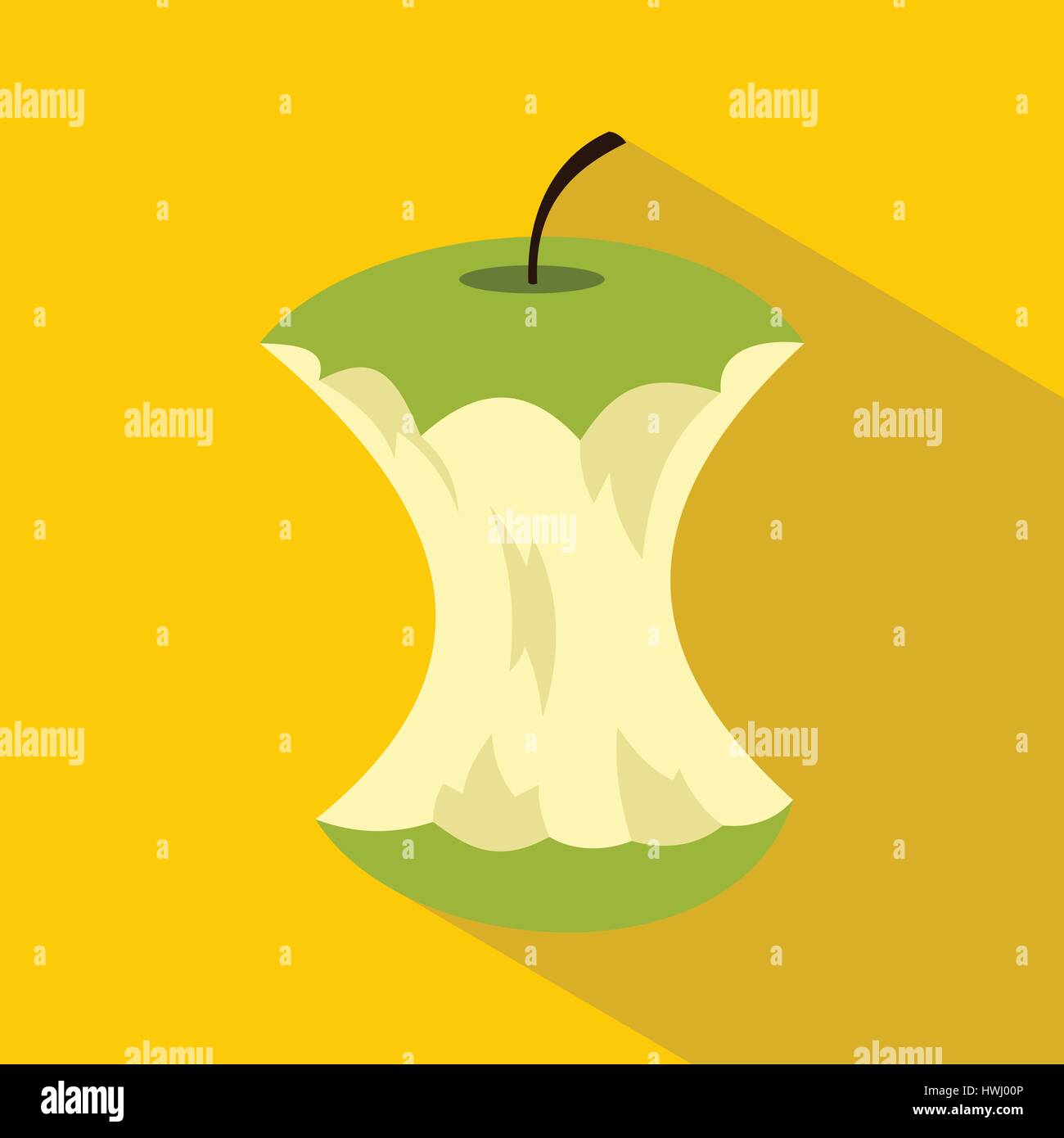 Apple core icon, flat style Stock Vector Image & Art - Alamy