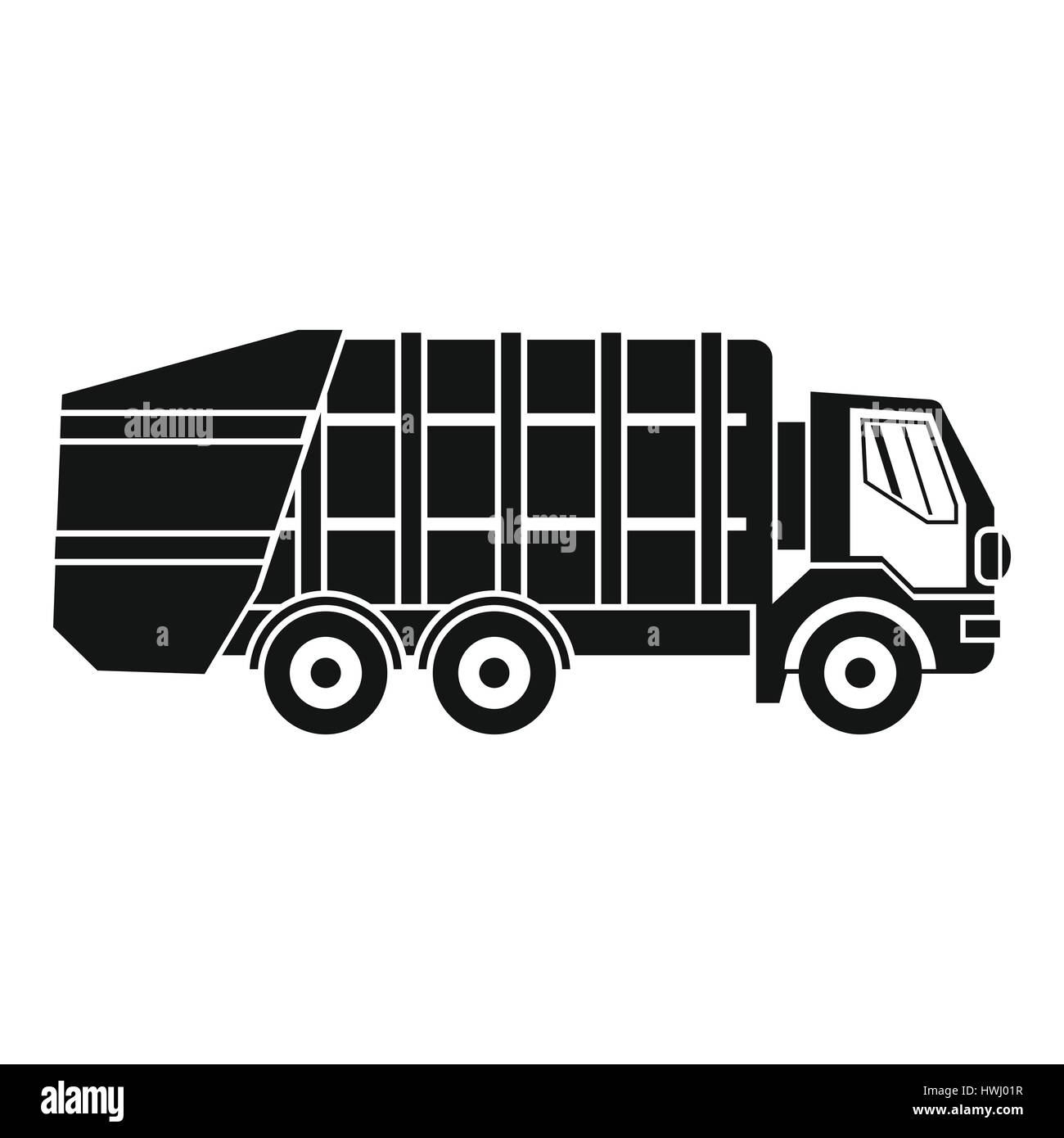 Garbage truck icon, simple style Stock Vector Image & Art - Alamy