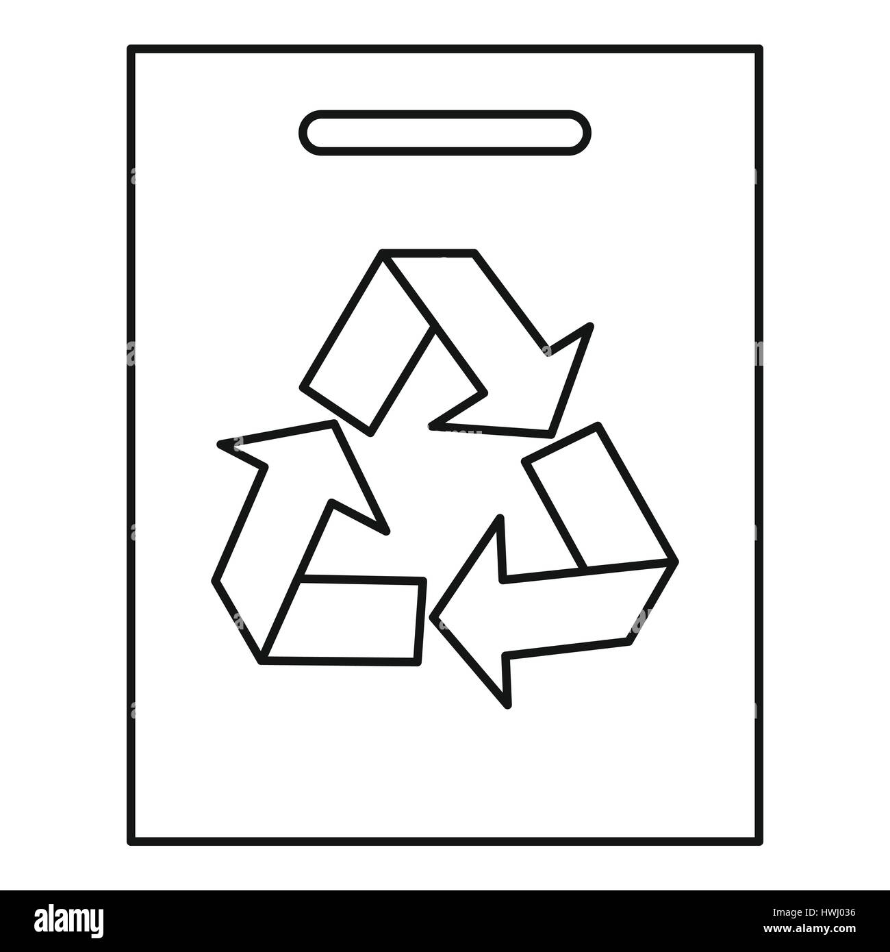 Recycling icon, outline style Stock Vector Image & Art - Alamy