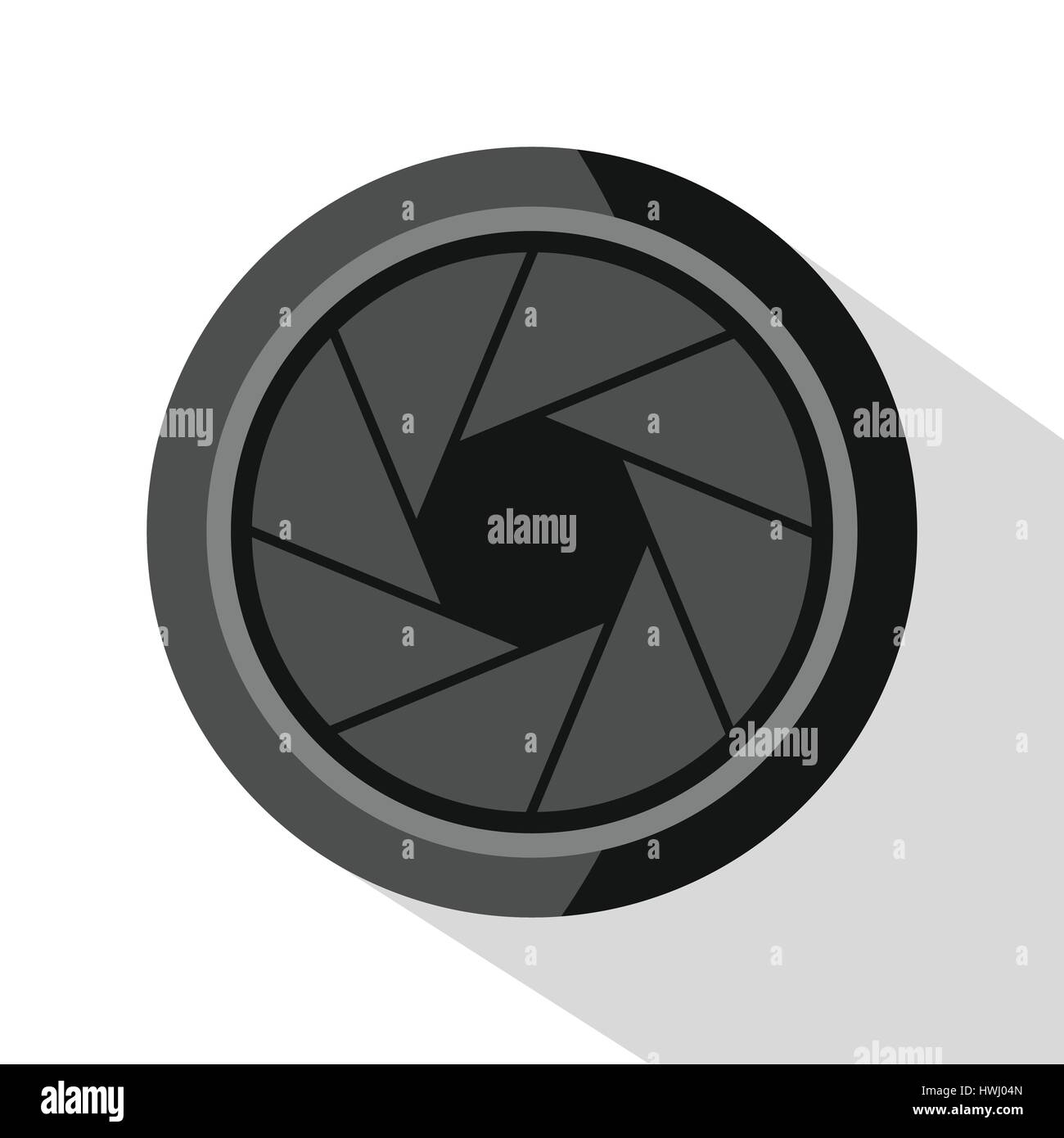 Photographic objective icon, flat style Stock Vector Image & Art - Alamy