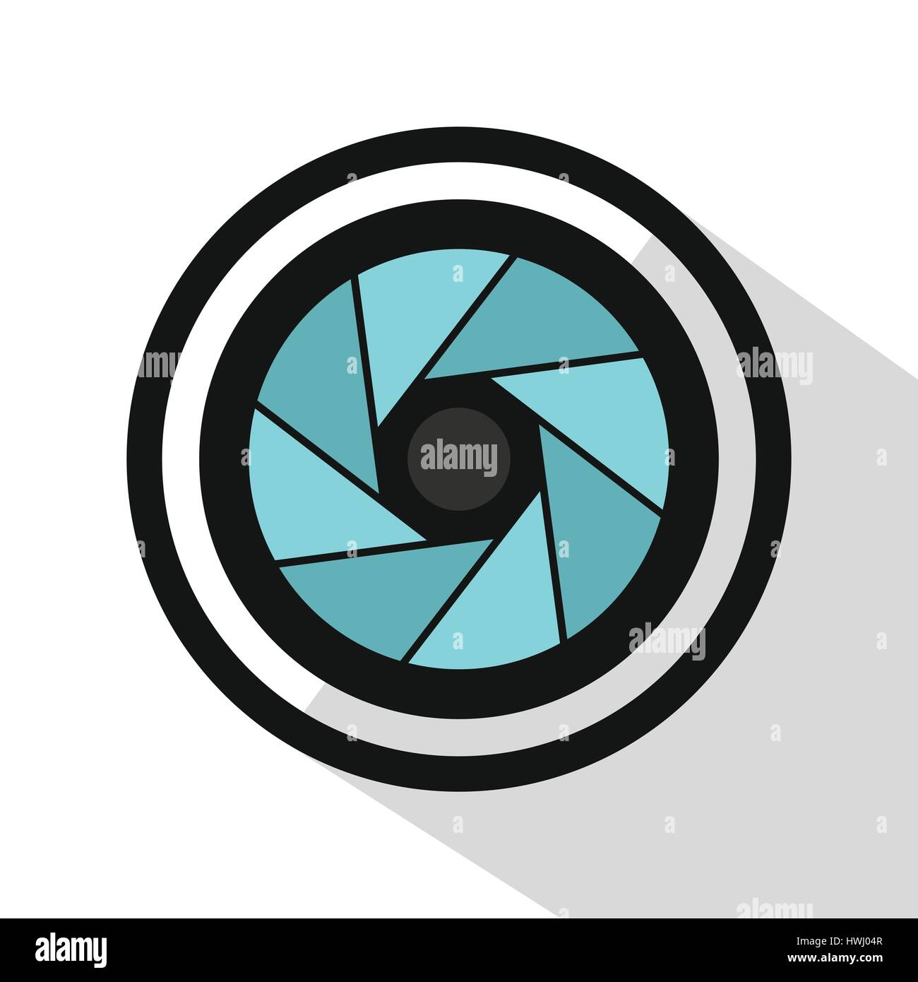 Round objective icon, flat style Stock Vector Image & Art - Alamy