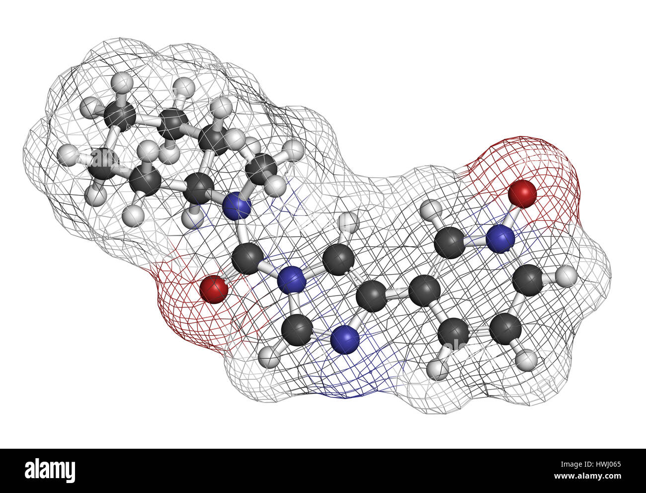 BIA 10-2474 experimental drug molecule. Fatty acid amide hydrolase ...
