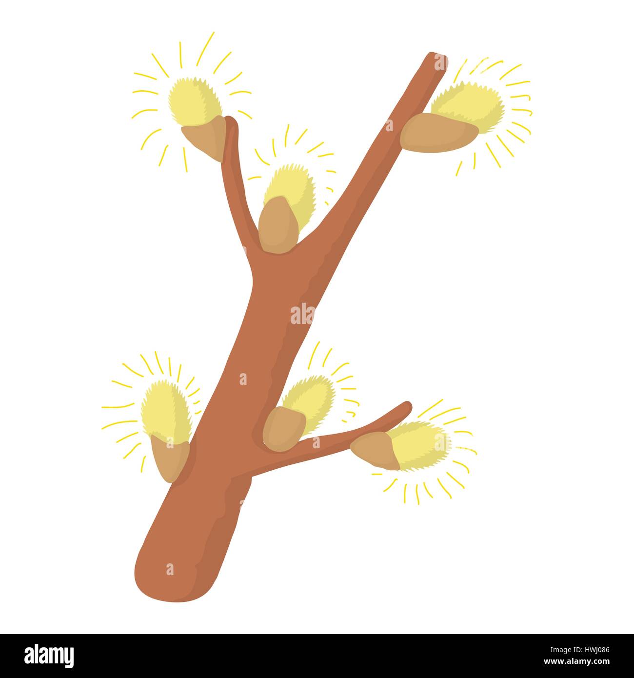 Twig icon, cartoon style Stock Vector Image & Art - Alamy