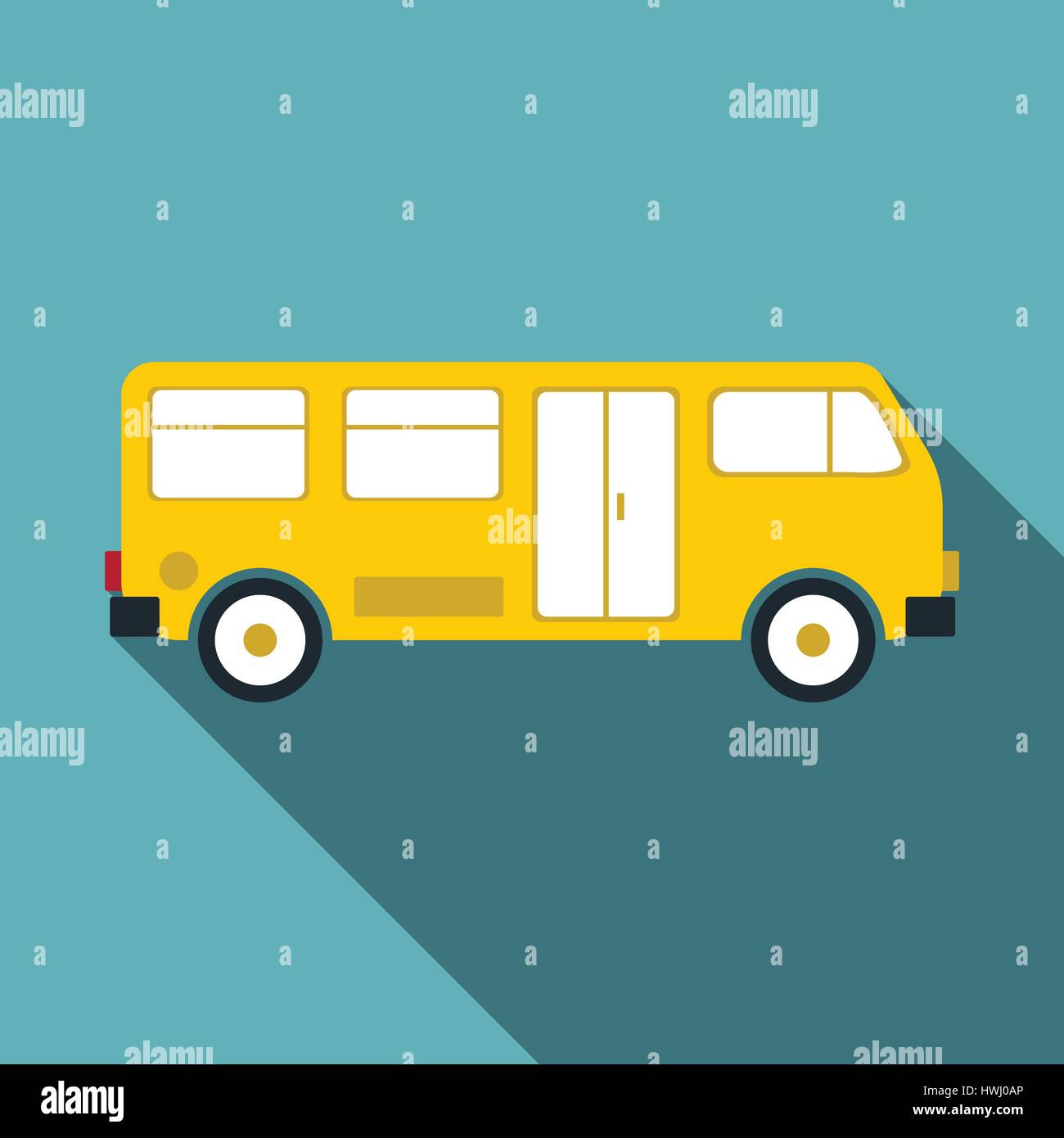 Bus shadow transportation yellow Stock Vector Images - Alamy