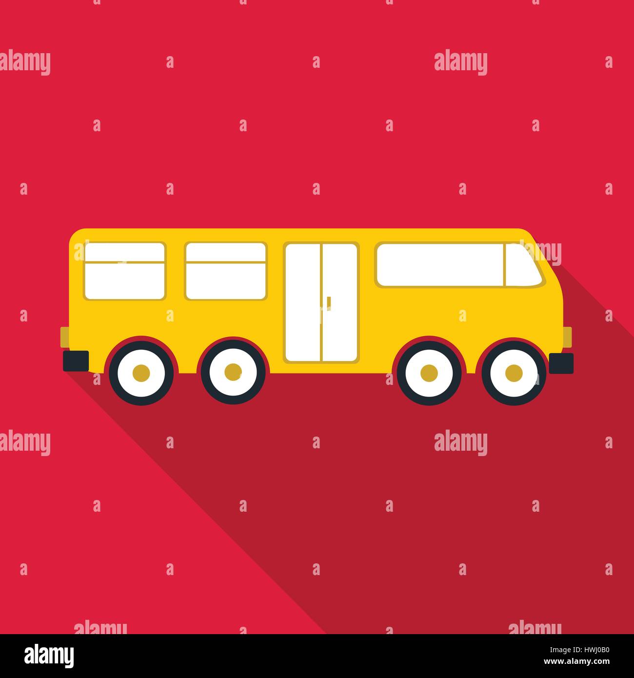 Big bus icon, flat style Stock Vector Image & Art - Alamy