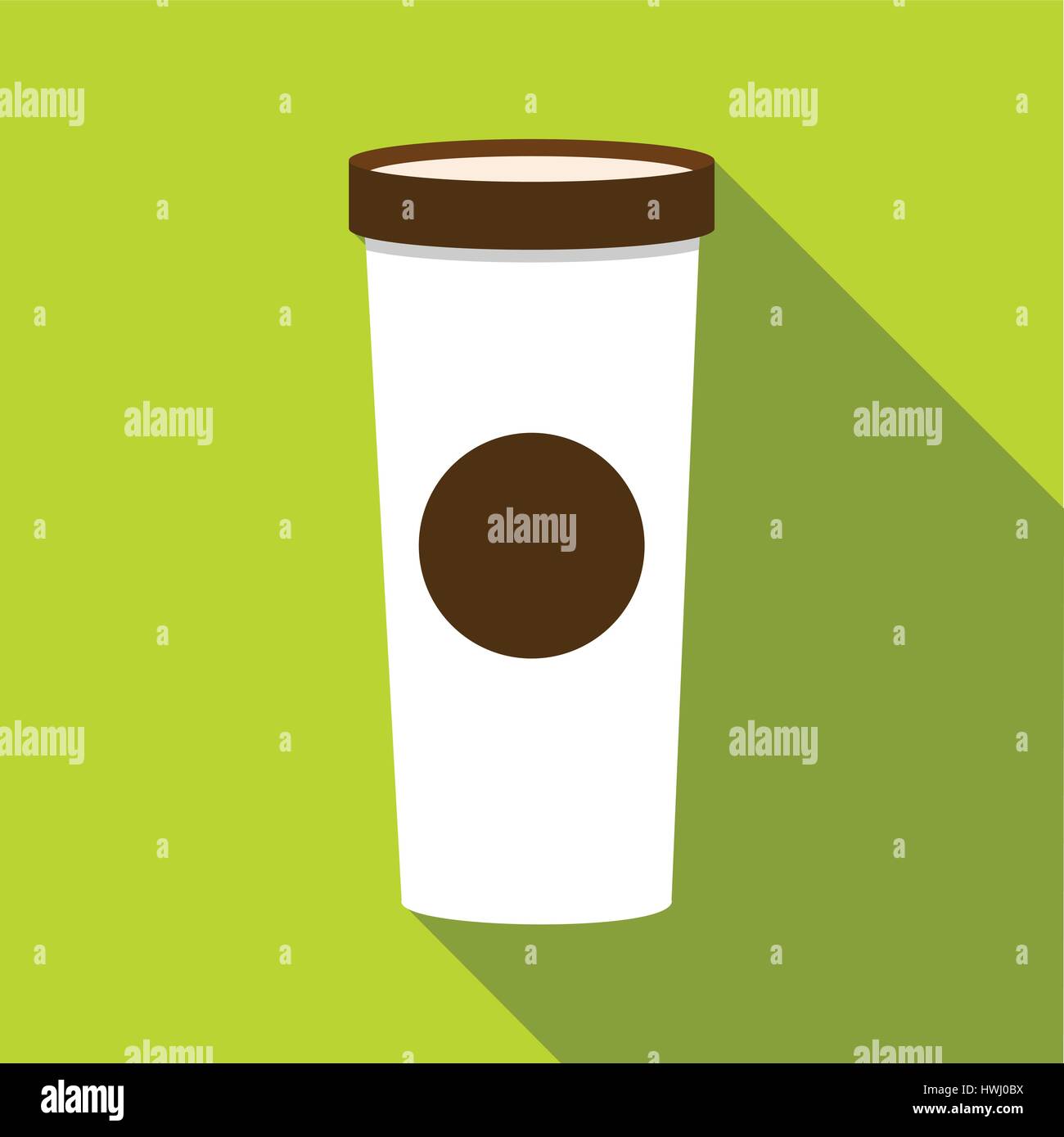 Coffee glass icon, flat style Stock Vector Image & Art - Alamy