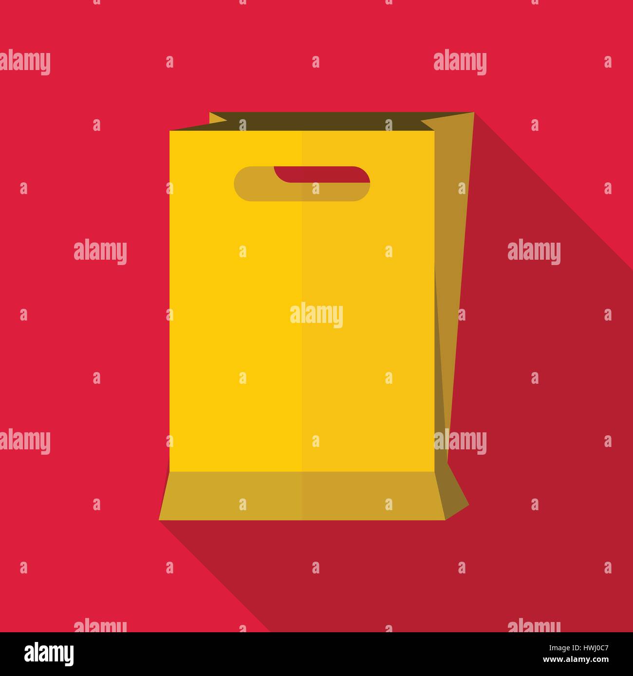 Paper bag icon, flat style Stock Vector Image & Art - Alamy
