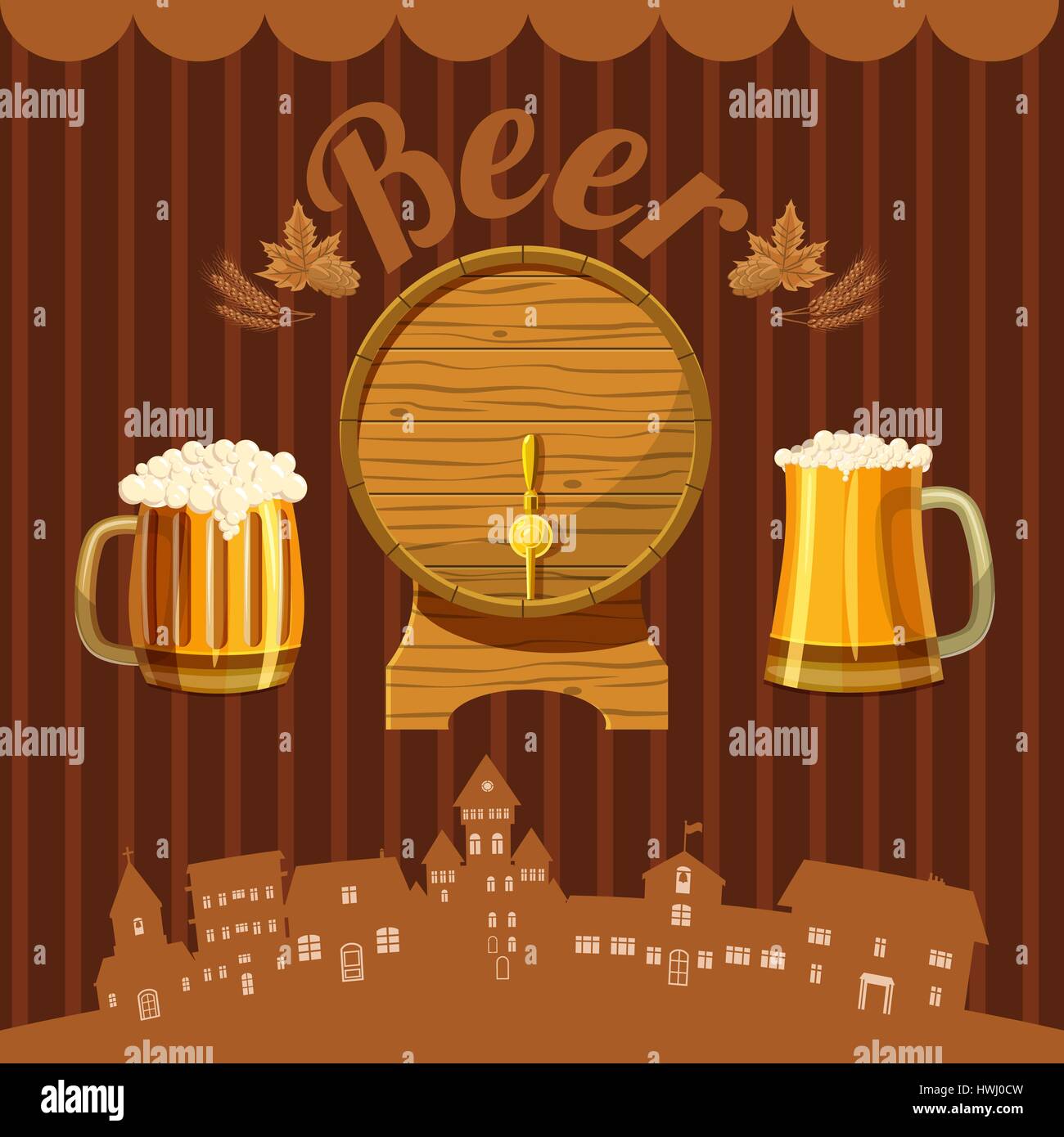 Brewery concept, cartoon style Stock Vector Image & Art - Alamy