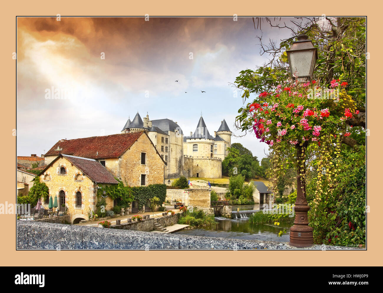 French village coulourful sky and border hi-res stock photography and ...