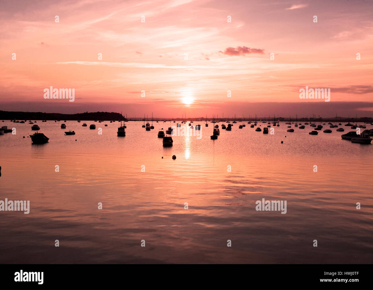 Days end sunset poole harbour uk hi-res stock photography and images ...