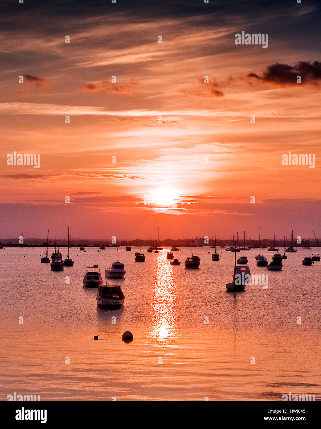 Poole harbour sunset hi-res stock photography and images - Alamy